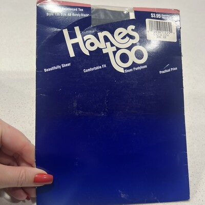 Vtg Hanes Too Style 136 Size AB Barely Black Control top Reinforced ...