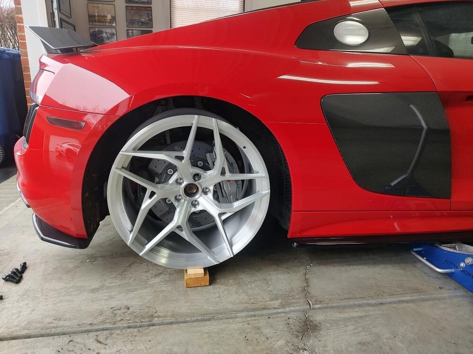 20" 21" ALT12 Forged Brushed Aluminum wheels for Audi R8 20x9 / 21x12 ...