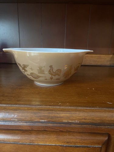 Pyrex Early American Brown and Gold 1.5 Q (442) Mixing Bowl | eBay
