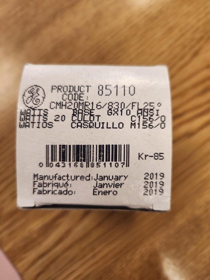 GE 20-Watt MR16 GX10 Base Metal Halide HID Light Bulb (G85110 ...