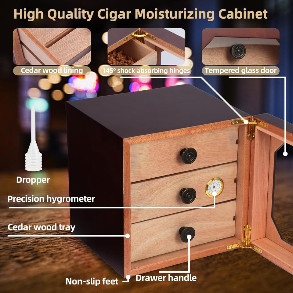 Large Cigar Humidor, Cigar Humidor Cabinets,Cedar Wood Humidor Cigar ...