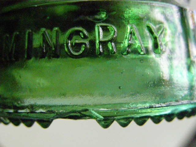 CD 113 [40] Hemingray No. 12 dark green glass "exchange" insulator with ...