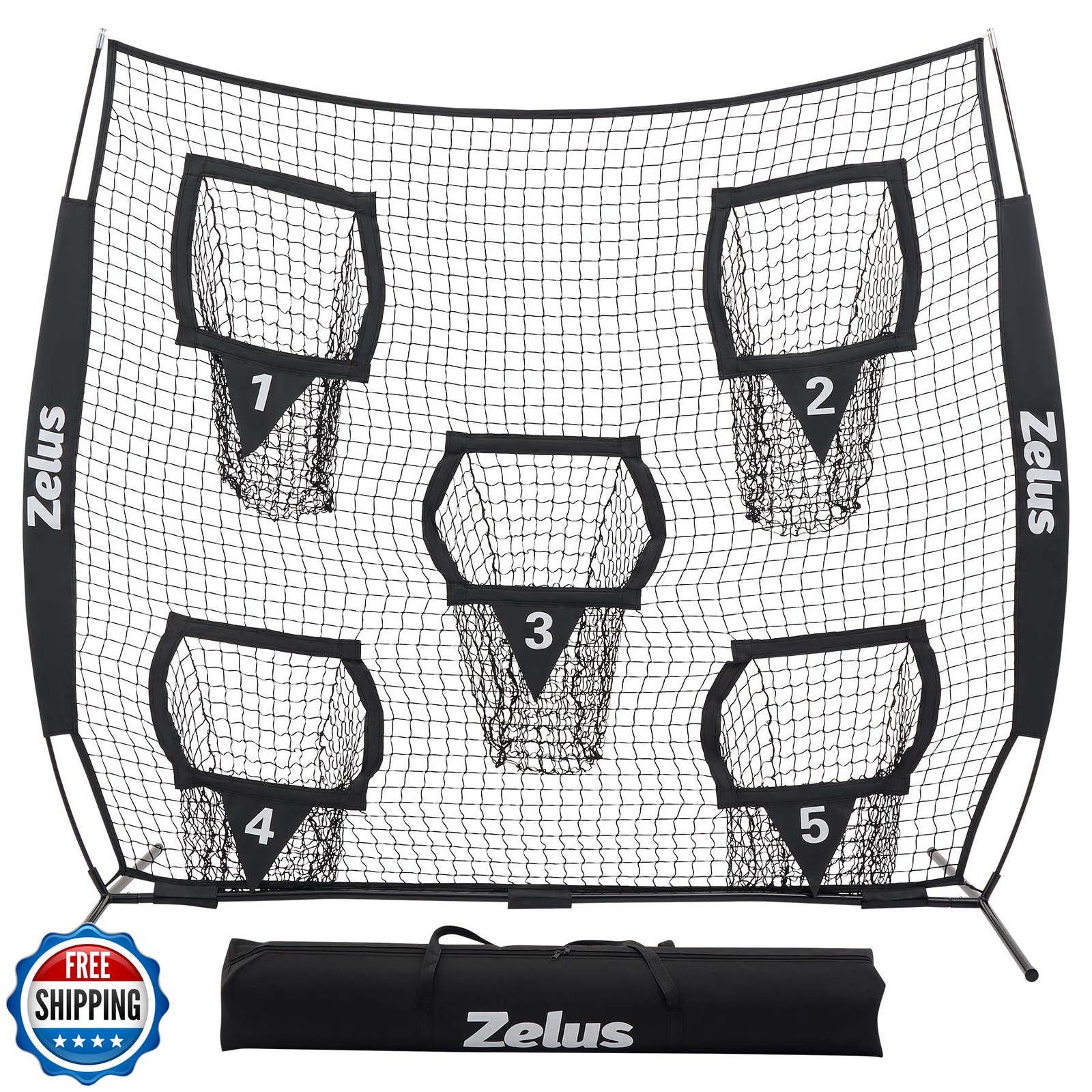 ZELUS 7 x 7ft Football Throwing Net, Quarterback Training Equipment ...