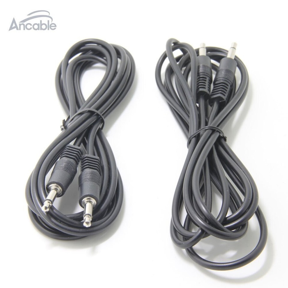 Molded 6ft 2-Pack 3.5mm Mono Male Audio Cables for IR Receivers ...