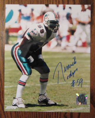 VINTAGE DERRICK RODGERS AUTO SIGNED 8 x 10 PHOTO MIAMI DOLPHINS RARE ...