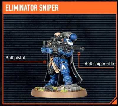Eliminator Sniper Space Marines Kill Team Starter Angels of Death 40k ...