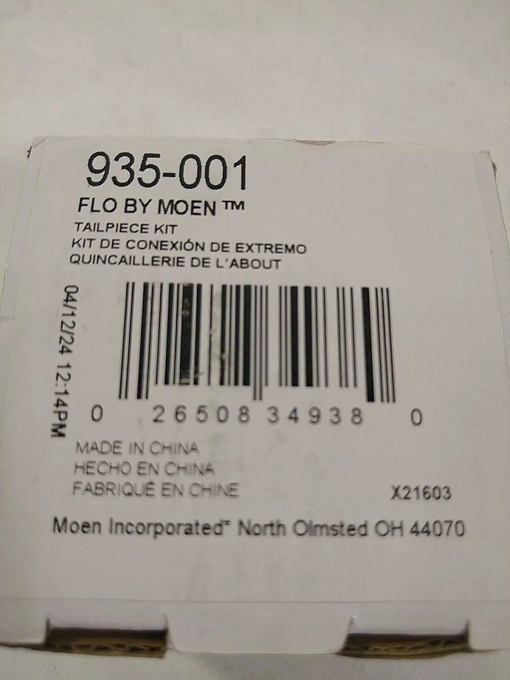Moen FLO BY MOEN 0.75'' TAILPIECES Tail piece Kit, NPT 935-001 | eBay