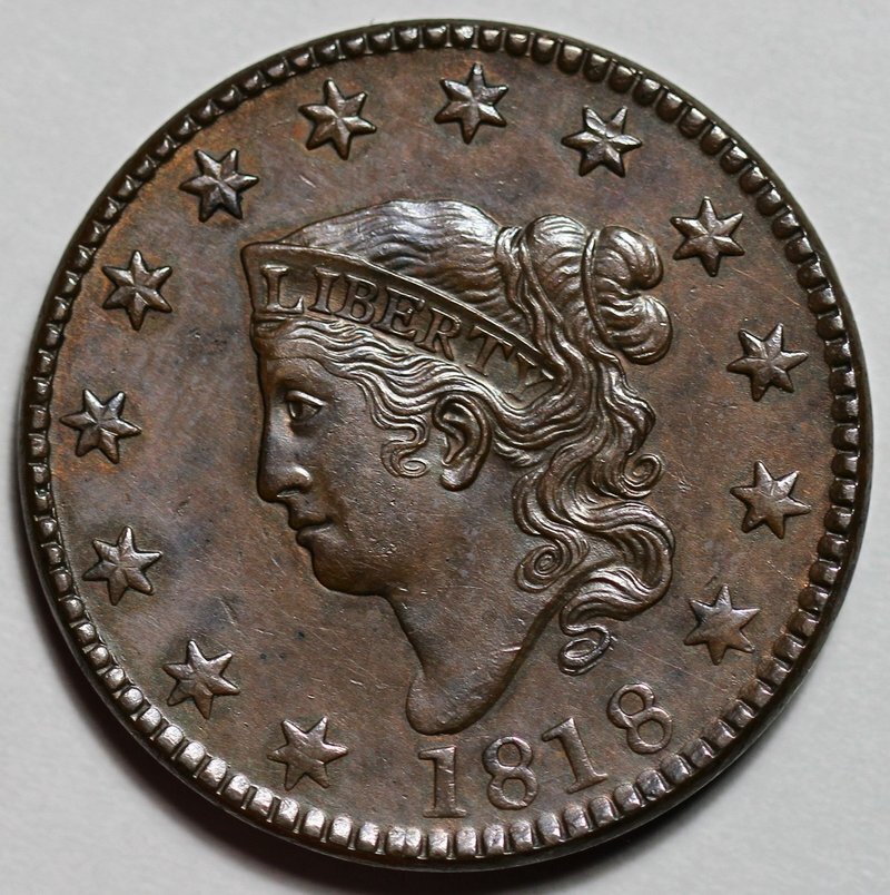 1818 Coronet Head Large Cent - US 1c Copper Coin | eBay