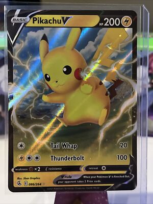 Pokémon TCG Pikachu V Fusion Strike 086/264 Holo Ultra Rare NM | eBay