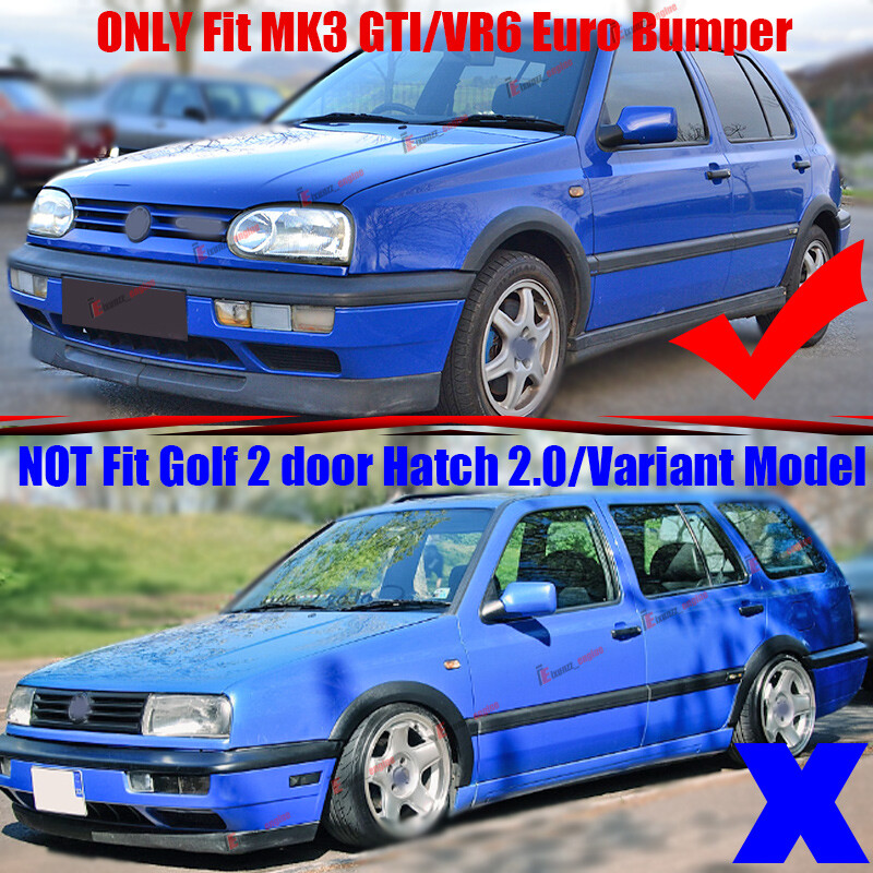 For Golf MK3 3 GTI VR6 Euro Front Deep Bumper Chin Lower Spoiler Lip ...
