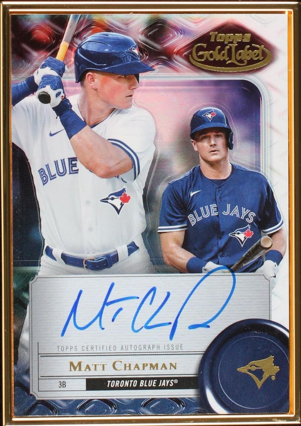 2022 Topps Gold Label - Framed Autographs Matt Chapman #FA-MCH (AU) for ...
