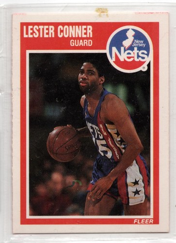 1989-90 Fleer Basketball Card #96 Lester Conner- New Jersey Nets- SB ...