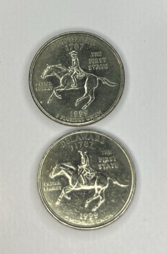 RARE 1787 1999 P Delaware *FIRST STATE QUARTER DOLLAR* Coin W/ Caesar ...