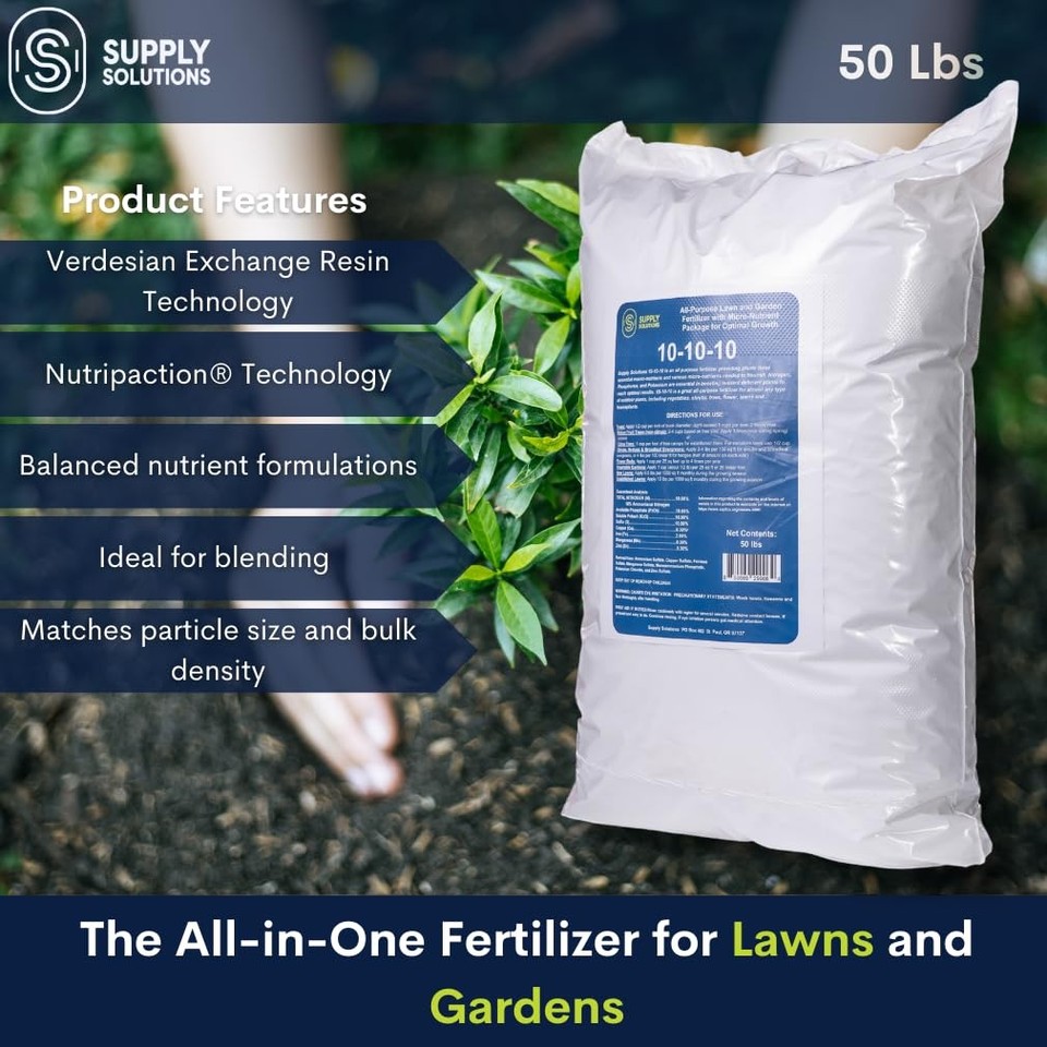 10-10-10 Complete Lawn & Garden Granular Fertilizer with Micronutrients ...