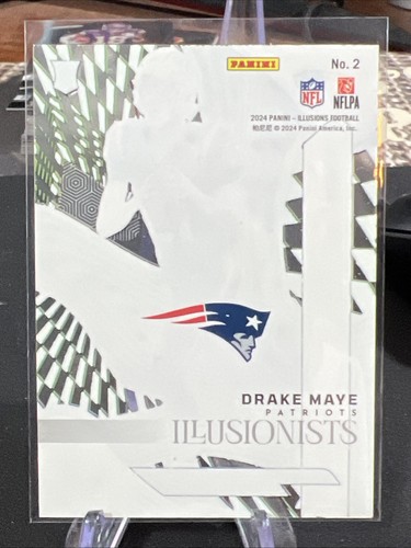 2024 Panini Illusions #2 Illusionists Drake Maye Clear Parallel Acetate ...