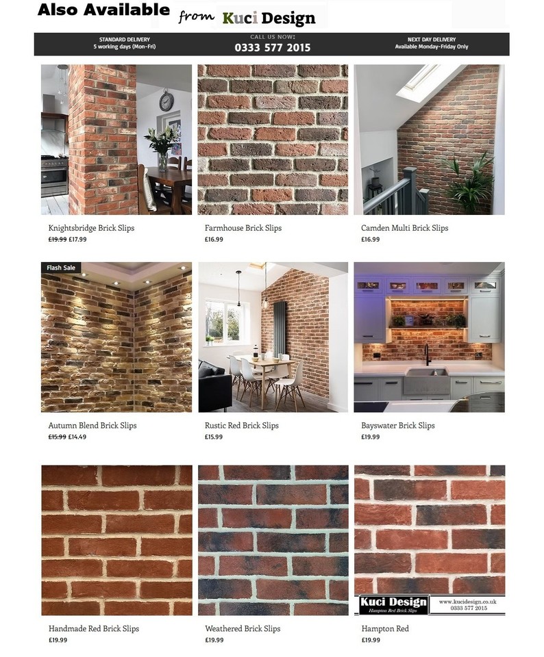 Bayswater Blend Brick Slips Brick Tile Brick Cladding Wall Cladding SAMPLE | eBay UK