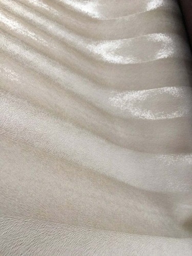 White stripe animal fur embossed vinyl faux leather upholstery ...
