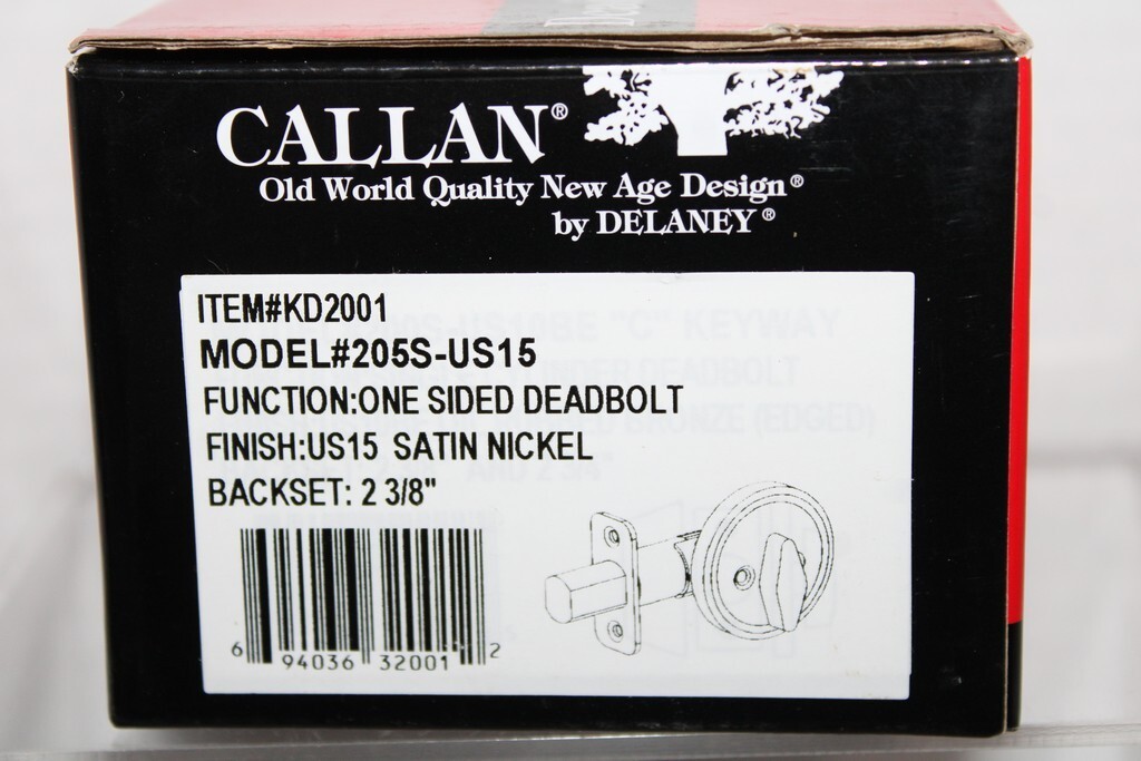 Callan KD2001 Satin Nickel One Sided Half Bore Deadbolt for sale online ...
