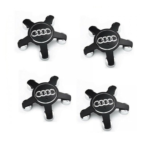 Centre De Roue Cache Moyeu Audi 135mm Noir A1,2,3,4,5,6,7,8 TT Jantes ...