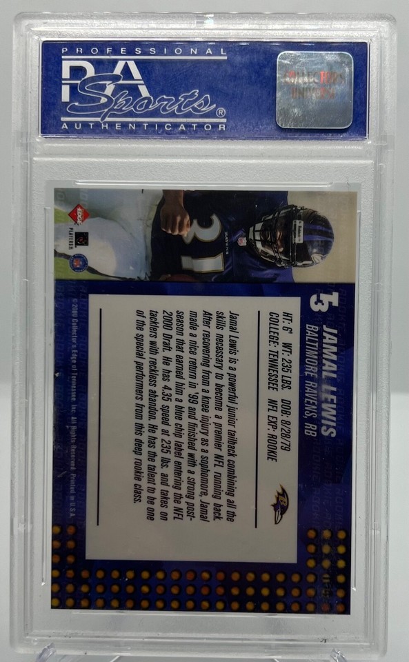 2000 Collectors Edge T-3 Retail Jamal Lewis Rookie Card RC #154 PSA 9 ...