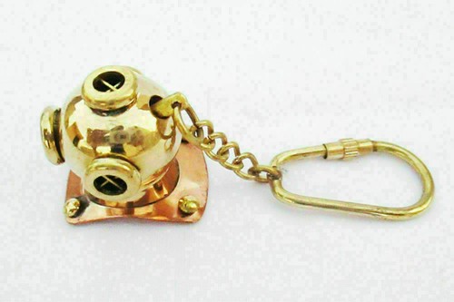 Lot Of 50 PCs Solid Brass Scuba Diving Divers Mini Helmet Key Chain ...