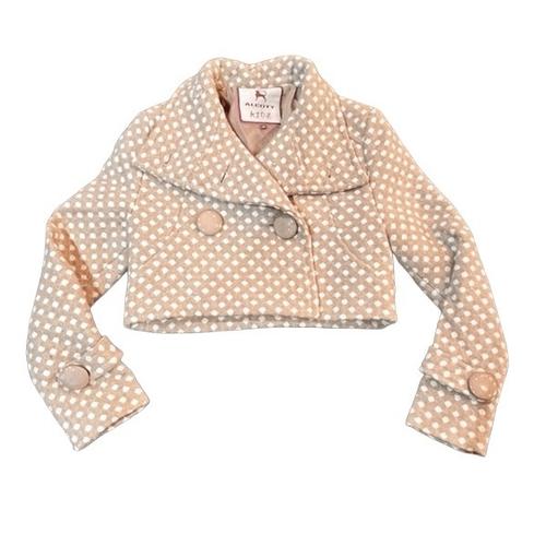 Alcott Kidz Cropped Polka Dot Pea Coat size 4 yeat | eBay