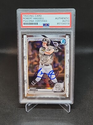 2020 Bowman Draft Chrome Image SP 1st Robert Hassell Signed Auto BD-39 ...