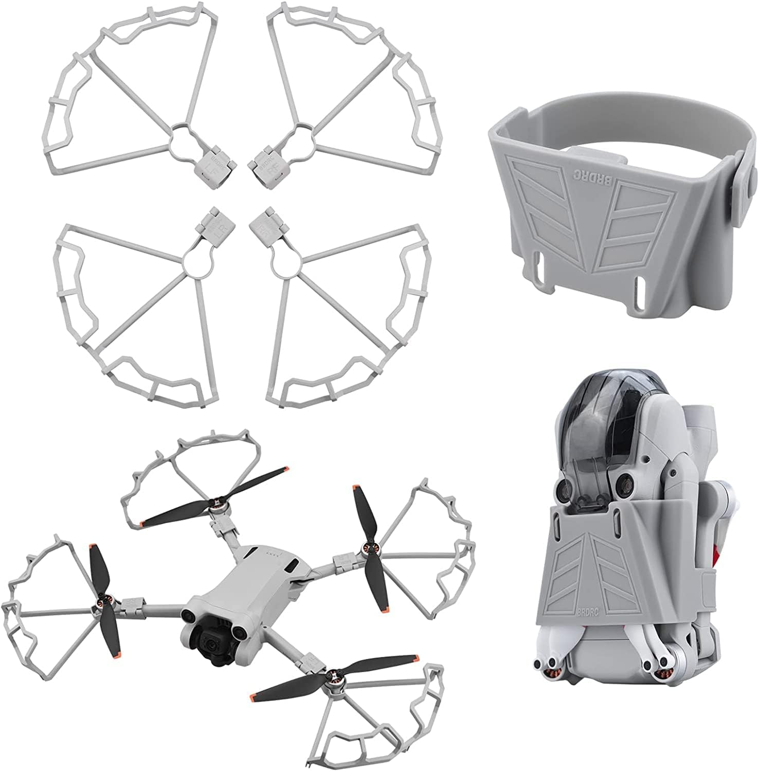 (2-In-1) Mini 3 PRO Propeller Guard & Propeller Holder for DJI Mini 3 ...