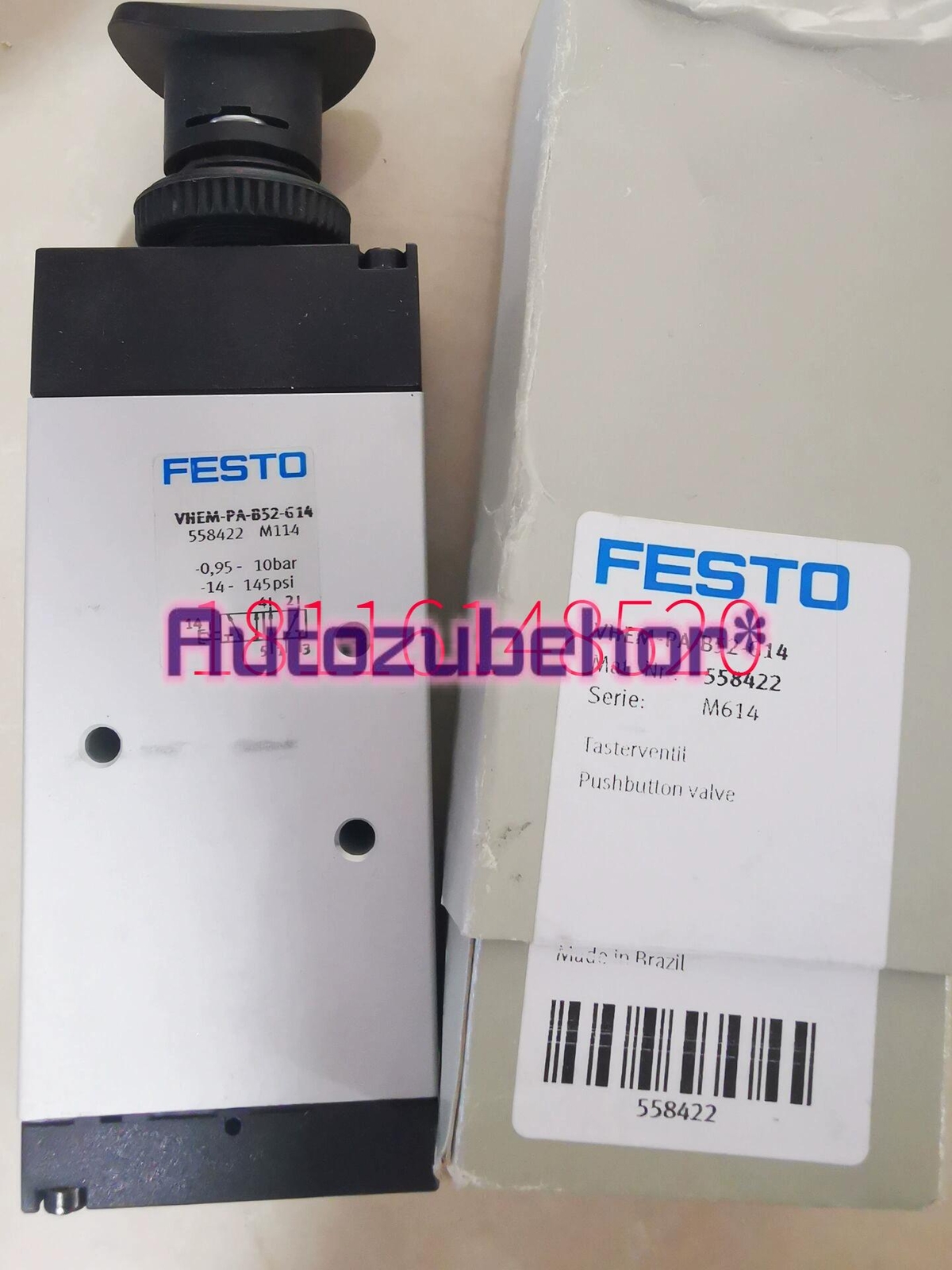 1pcs Festo button valve VHEM-PA-B52-G14 558422 | eBay