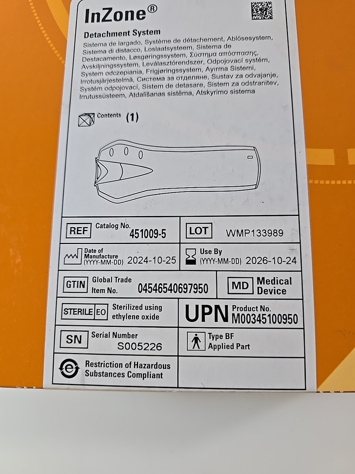 Stryker Neurovascular Inzone Detachment System | eBay