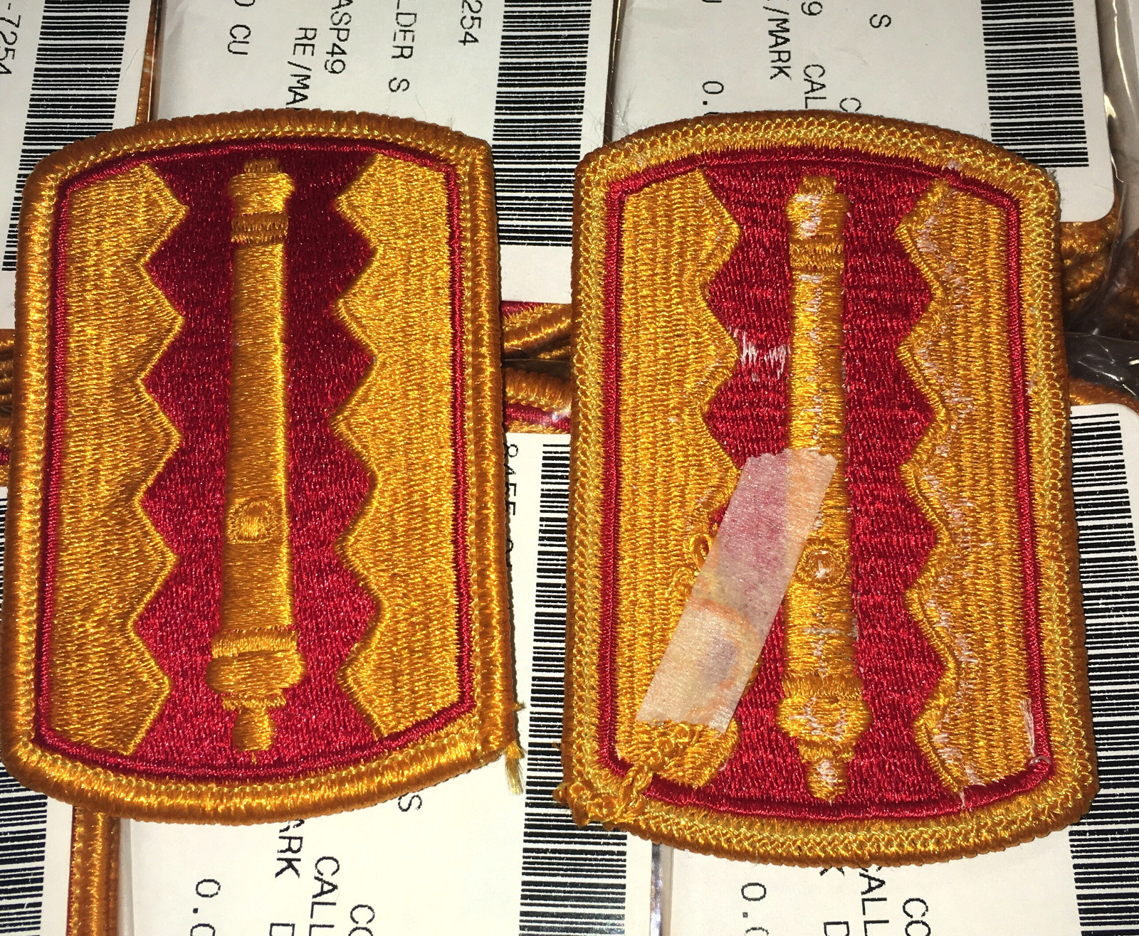 Final closeout 54th Field Artillery Brigade patches Full Box of 200 ...