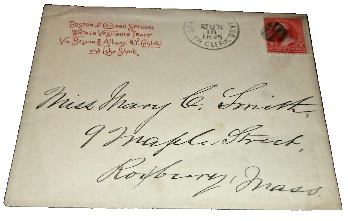 JUNE 1895 BOSTON & ALBANY NYC NEW YORK CENTRAL WAGNER VESTIBULE TRAIN ...