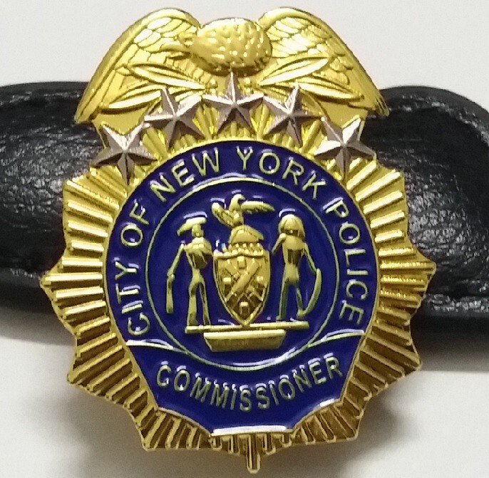 NYPD Police Commissioner Mini Badge Lapel Pin | eBay
