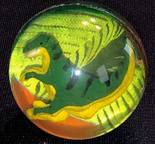 Rare Vintage Sulphur Dinosaur Super Bouncy Ball 2" Yellow Bellied ...