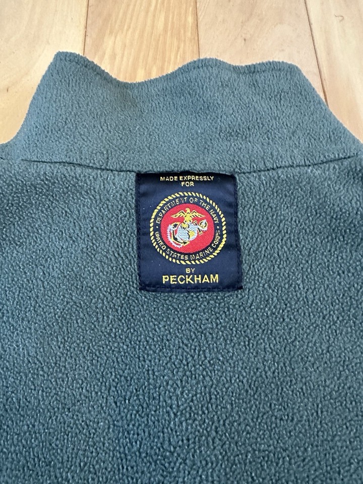 USMC Olive Drab Green 1/2 Zip Fleece Pullover Polartec 100 Mens LARGE ...