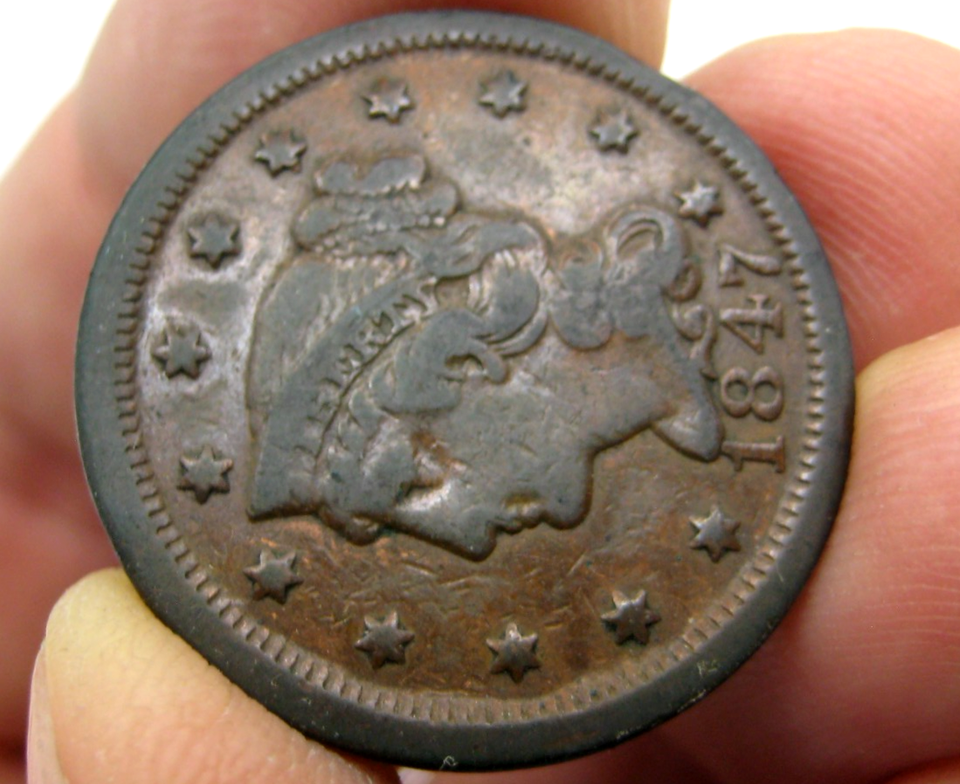 Nice ~ 1847 LARGE CENT ~ VG | eBay