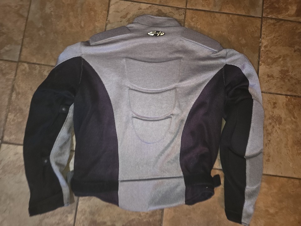 Joe Rocket Motorcycle Jacket Mens XL Gray Ballistic Series Armored ...
