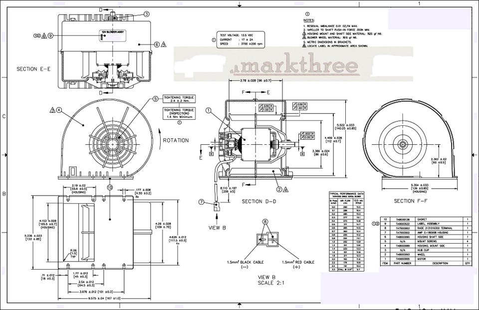 Mark III rear Air Conditioning Spal blower motor Custom Vans Pro Air ...