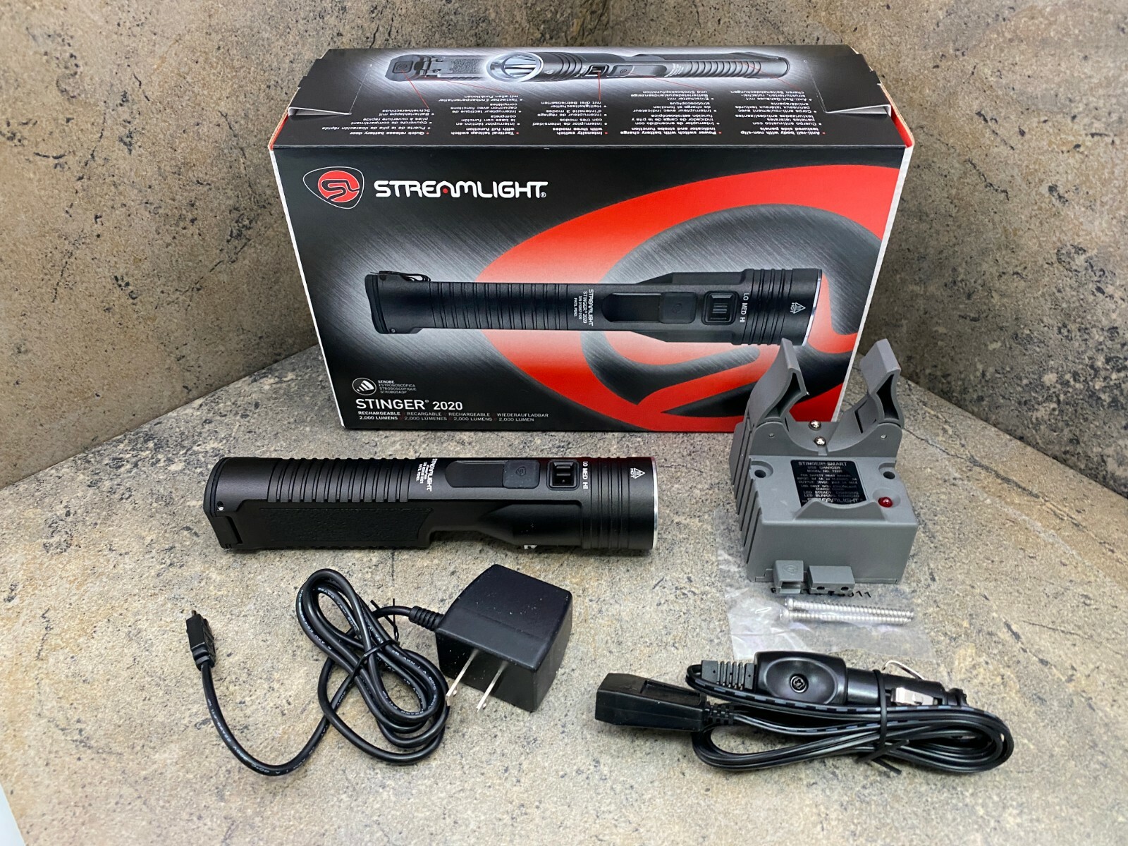 Streamlight Stinger 2020 Rechargeable Flashlight 78101 AC & DC Cords ...
