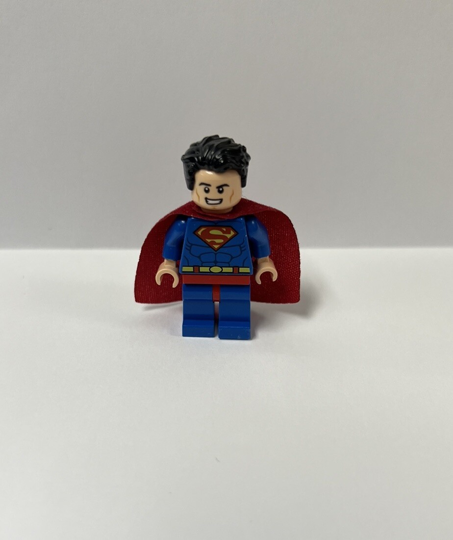 Lego New Superman Minifigure Blue Shirt Super Hero 76096 DC Comic Fig ...