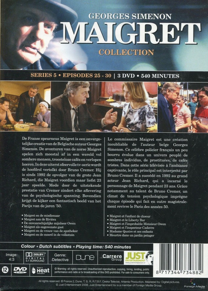 Maigret Collection / series 5 - Episodes 25 - 30 (3 DVD) | eBay