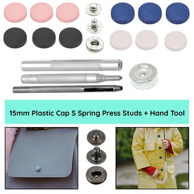 Heavy Duty Snap Fasteners 15mm S Spring Press Studs Poppers Leather ...