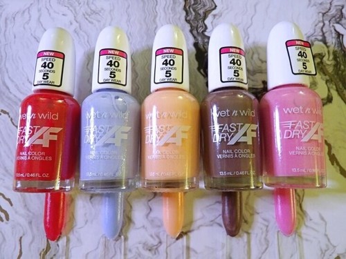 Wet n Wild Fast Dry AF Nail Color 40 Seconds 5 Day Wear Choose Your ...