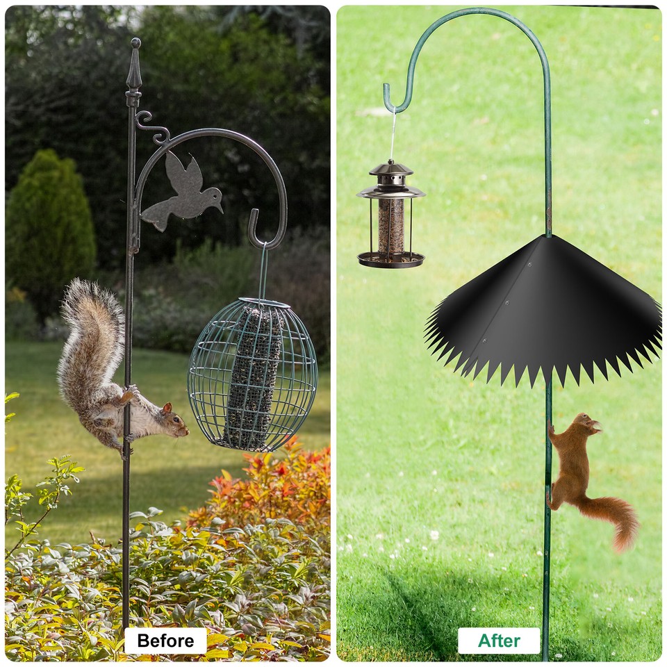 18" Squirrel Baffle Wrap Around Bird Feeder Pole Guard Anti Squirrel ...
