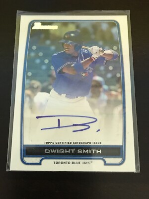 2012 Bowman Dwight Smith Topps Certified Autograph Auto Card BPA-DS | eBay