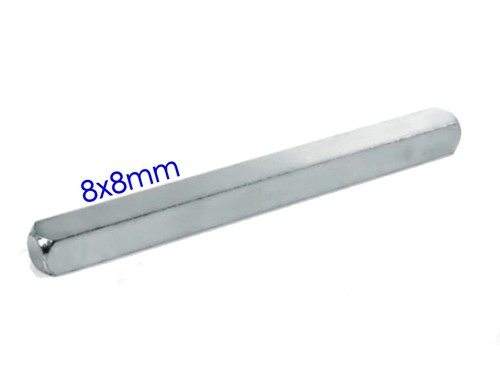 Door Handle Spindle Bar Square Rod Through Door 8mm x 90-140mm Lever ...