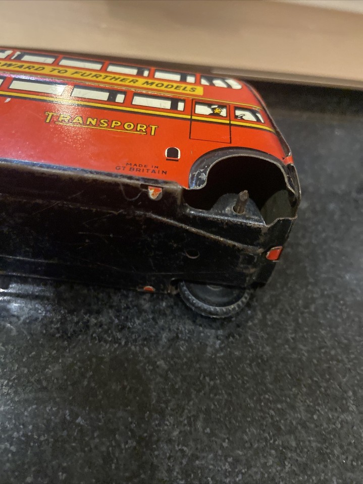WELLS BRIMTOY TINPLATE FRICTION DRIVE POCKETOY TROLLEY BUS No 516 | eBay UK
