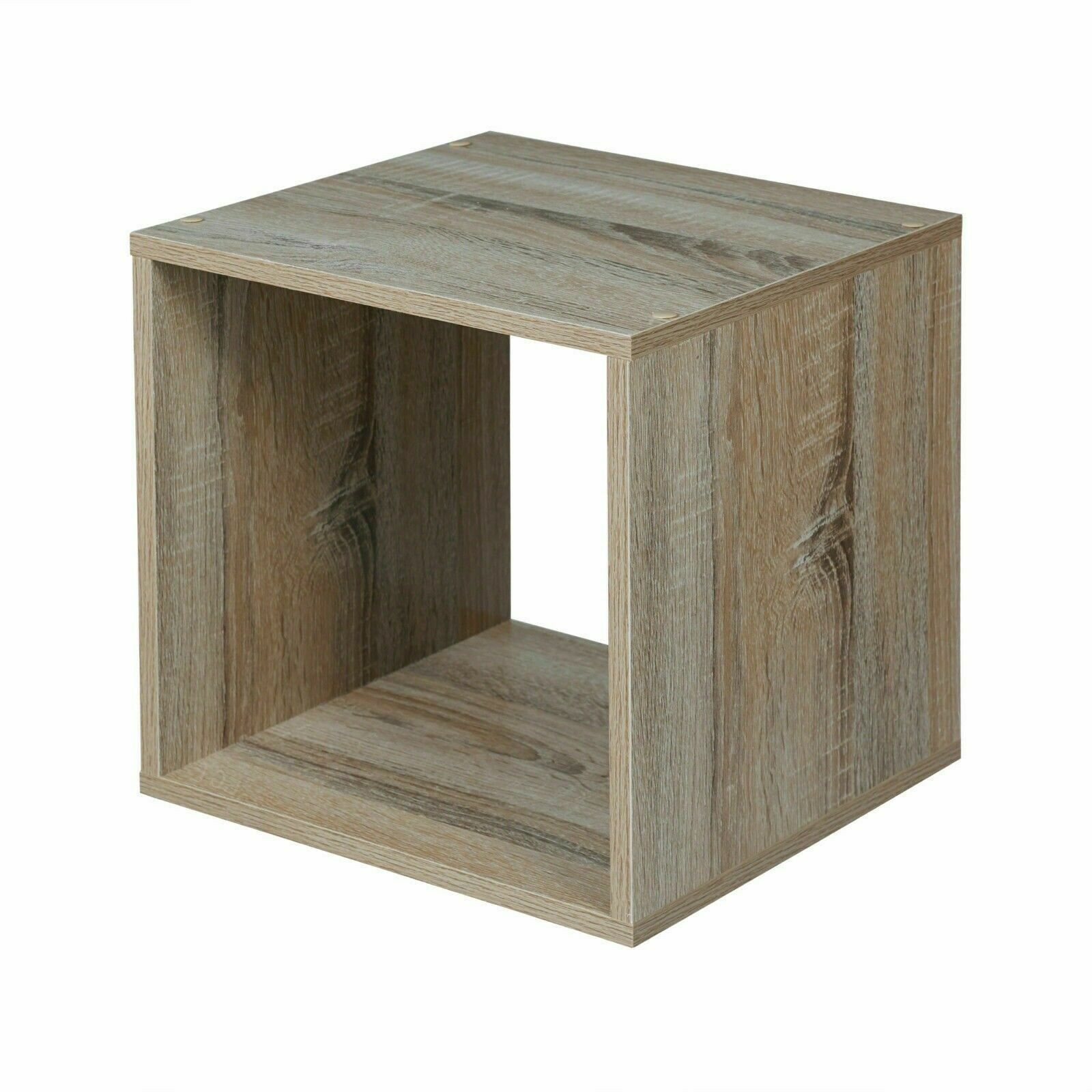 Wooden Storage Cube Box Wood Shelf Unit Bookcase Shelving Books Rack ...