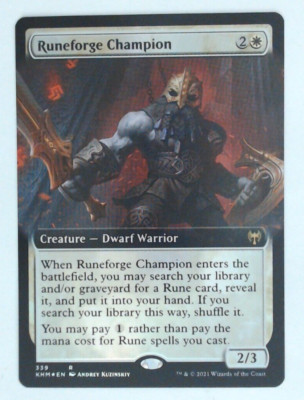 MTG Bling - Foil Showcase - Runeforge Champion (Extended Art ...