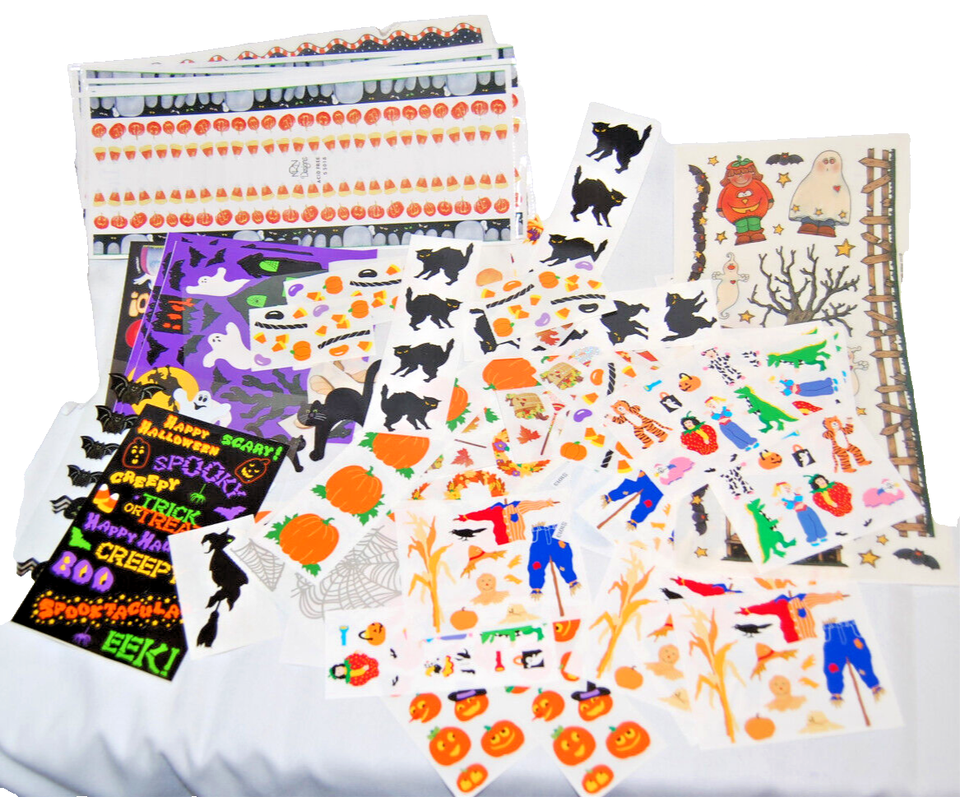 Assorted Scrapbooking Craft Stickers Vintage & New 490 Sheets Huge Lot ...